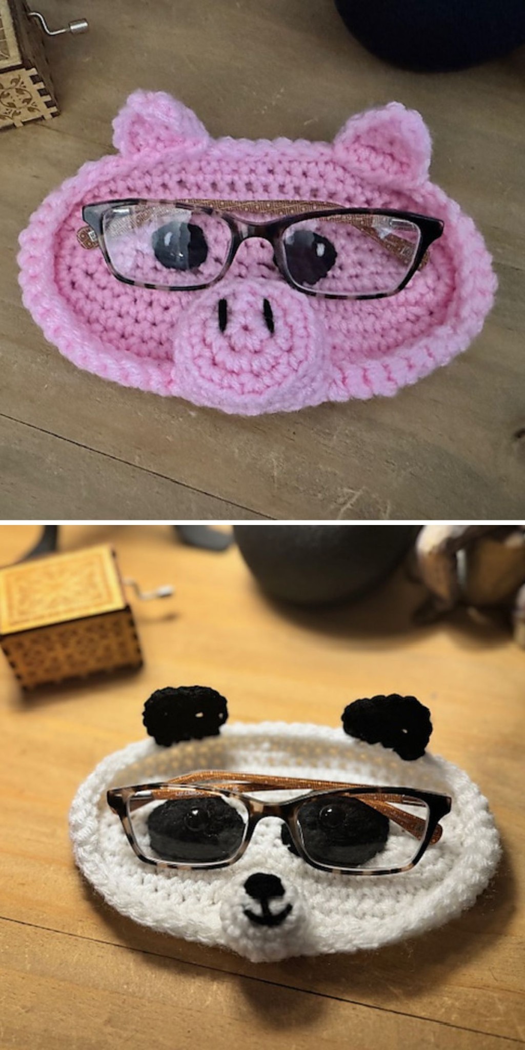 Free Crochet Pattern: Cute Animal Eyeglass Holder